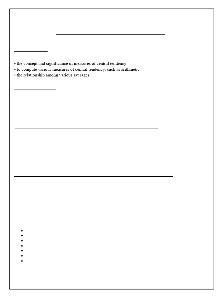 Mean Median Mode PDF | PDF