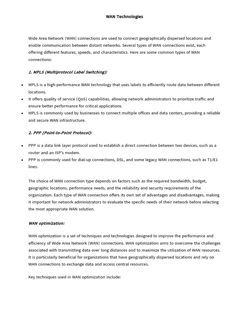 5.6.WAN Technologies and Network Security | PDF