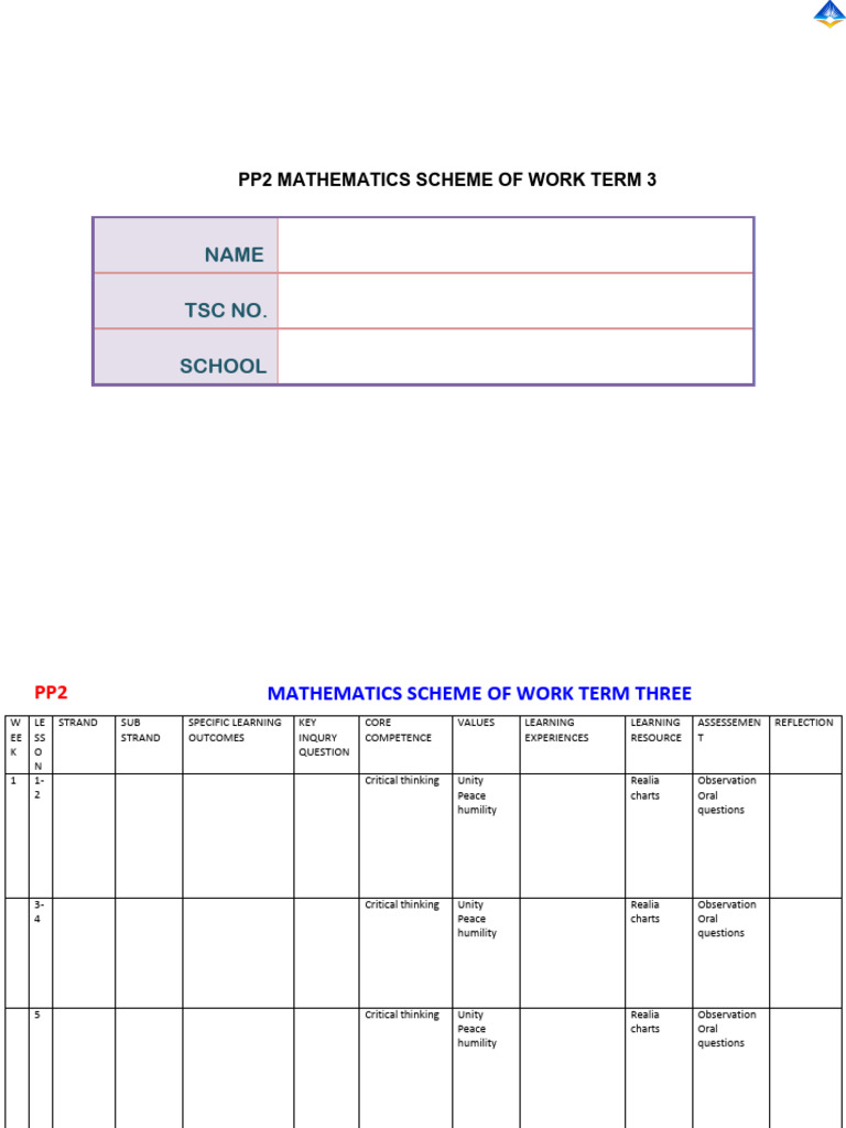 PP2 Mathematicss | PDF