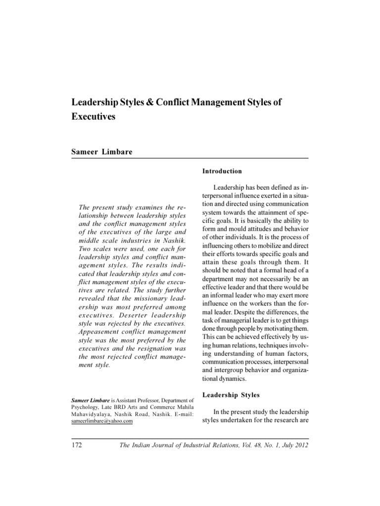 Leadeship Styles | PDF