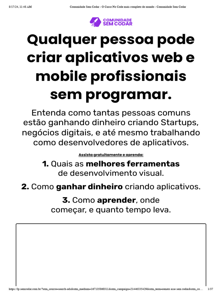 Comunidade Sem Codar - O Curso No Code Mais Completo Do Mundo ...