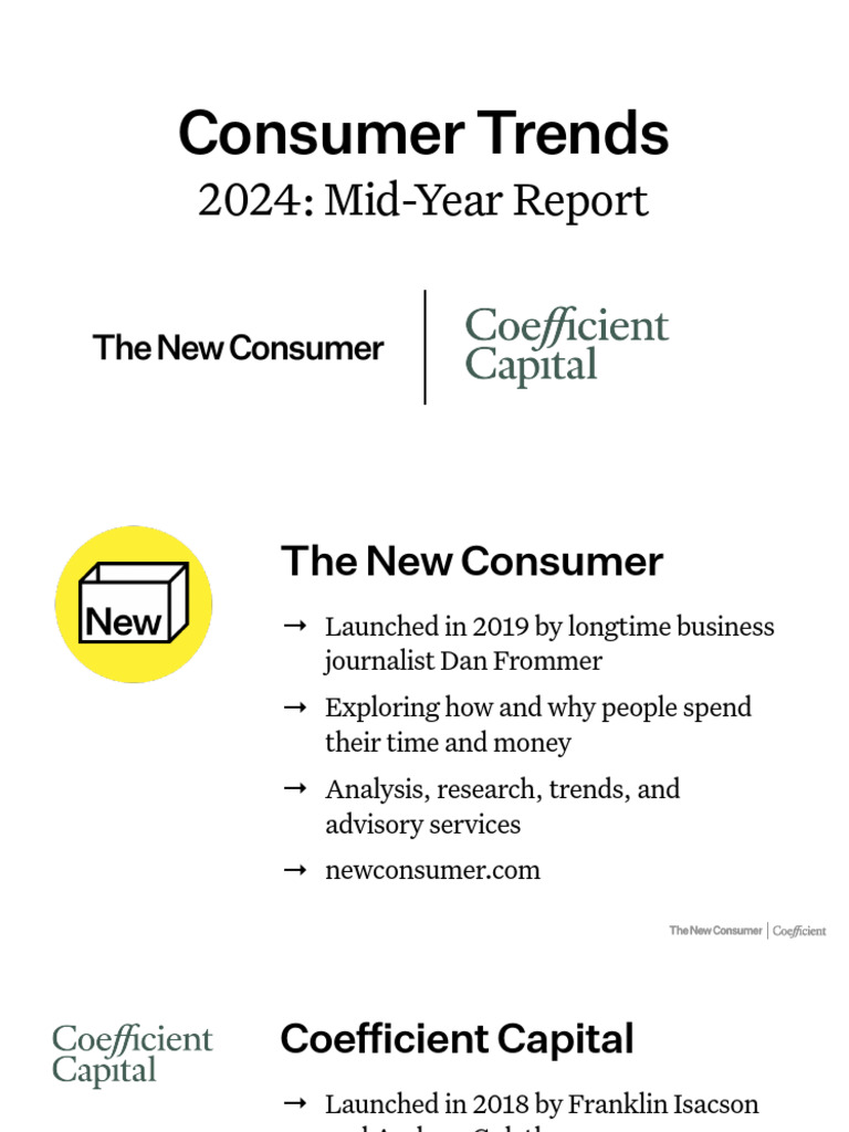 Consumer Trends 2024 Mid Year | PDF