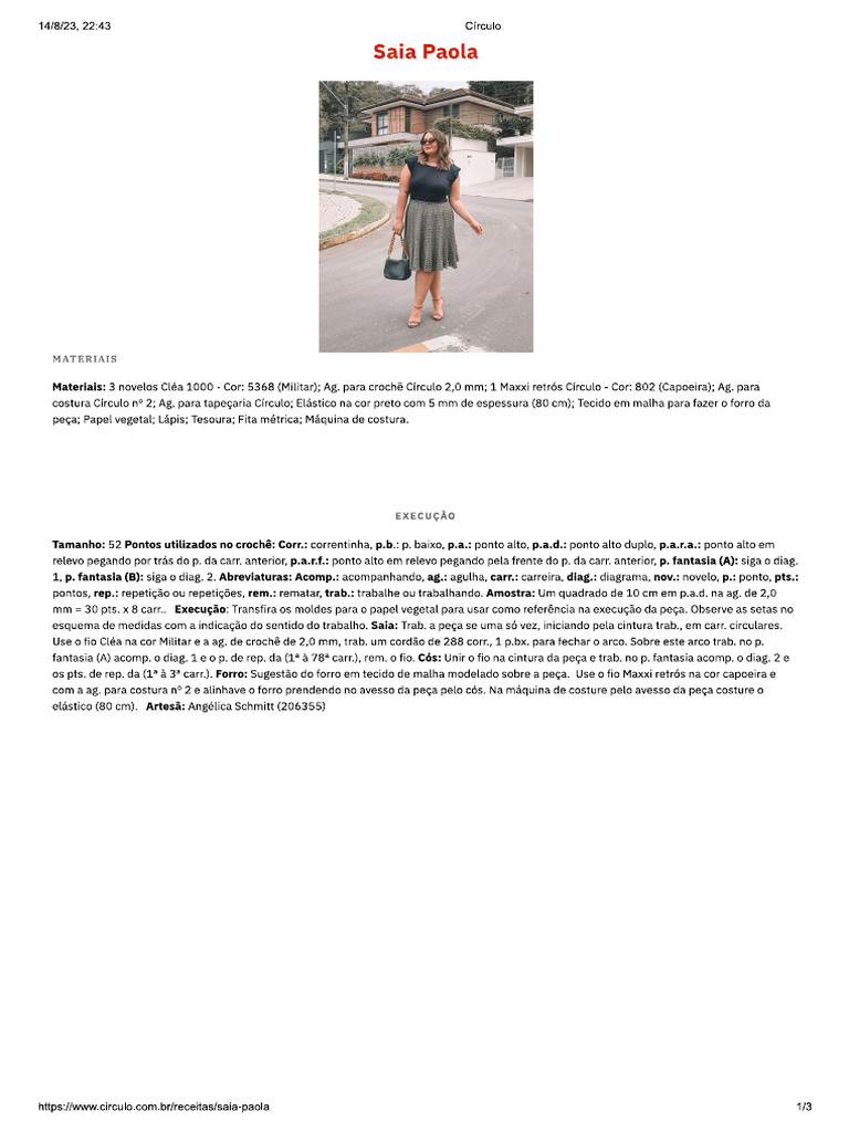 POLLERA 3 Larga RECETA | PDF
