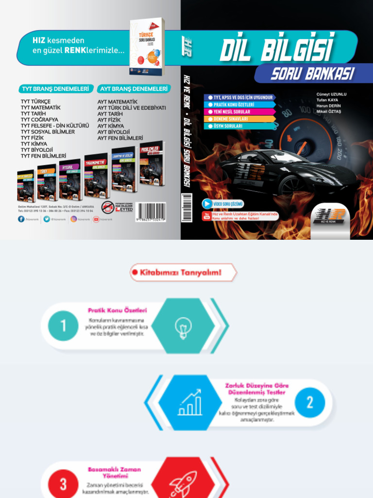 2024 Tyt Ayt Dil Bilgisi Soru Bankasi Hiz Ve Renk Yayinlari PDF Indir 12516 | PDF