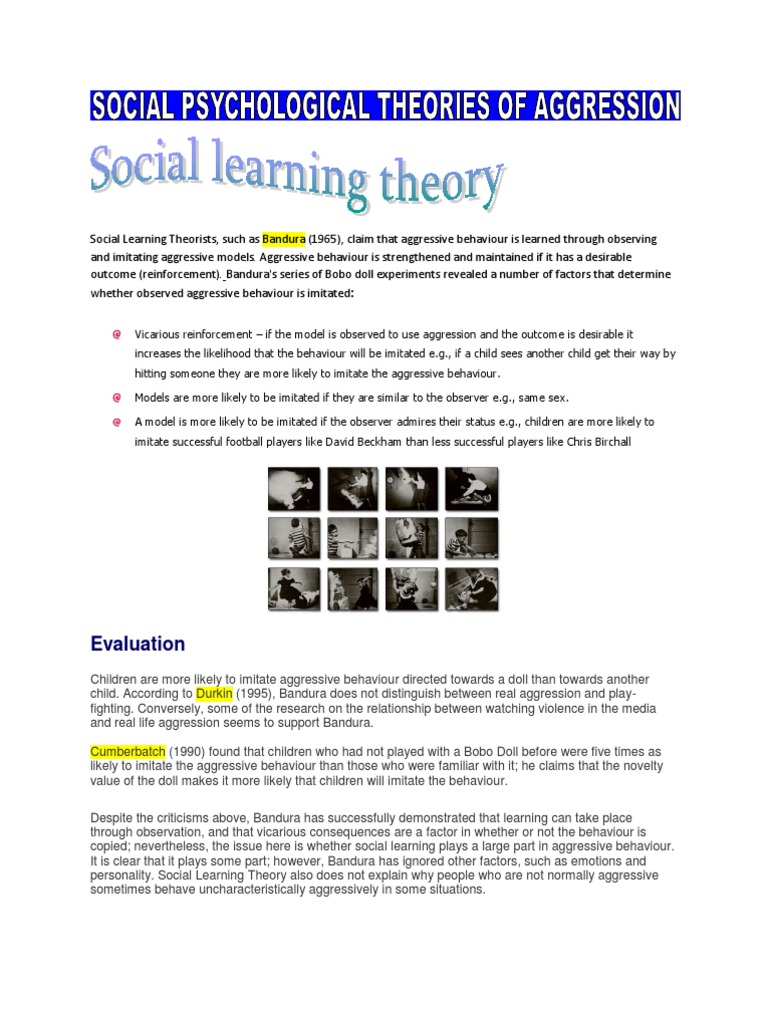 SLT and Deindividuation Ao1 and Ao2 | PDF | Aggression | Action ...