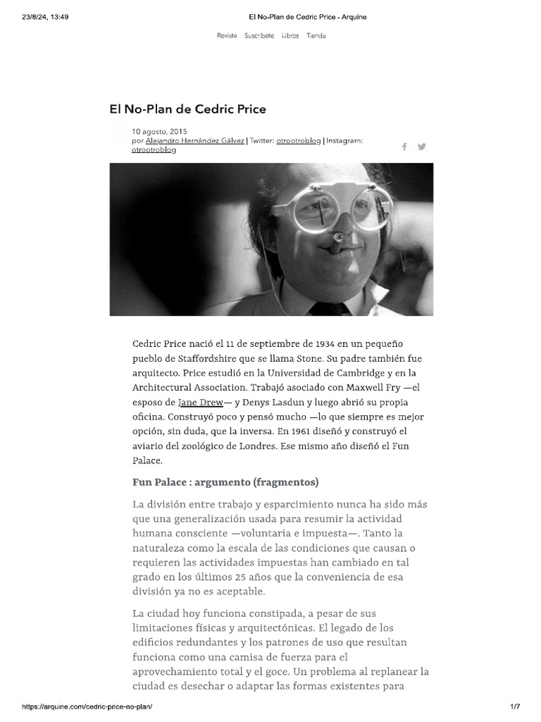 El No-Plan de Cedric Price | PDF