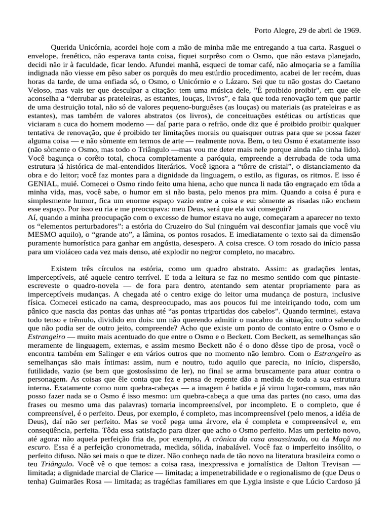 Carta Caio Fernando Abreu. | PDF | Liberdade