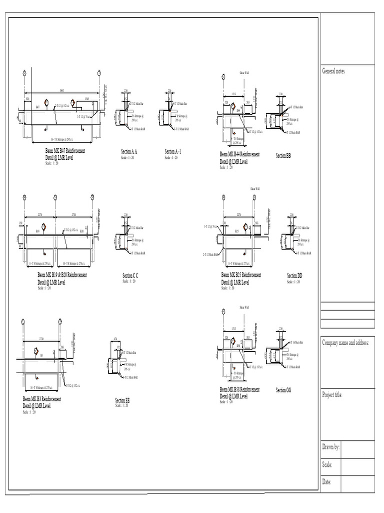 RC Beam Details-Beam Detail 1 | PDF