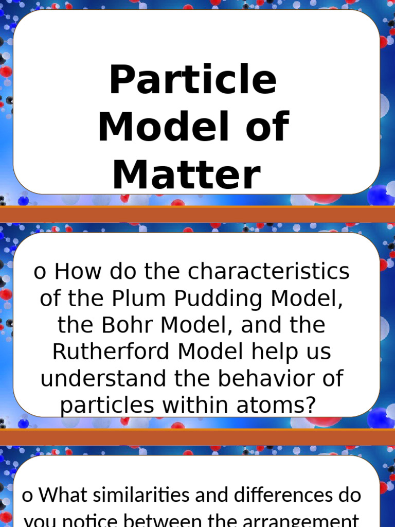 Lesson 3 Particle Model of Matter | PDF
