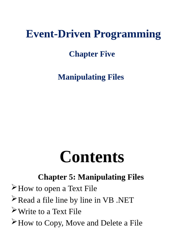 EDP Chapter Five | PDF