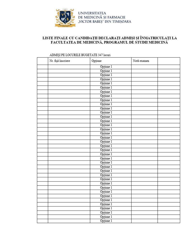 Admitere LISTE-FINALE-MG Noiembrie 2022 | PDF