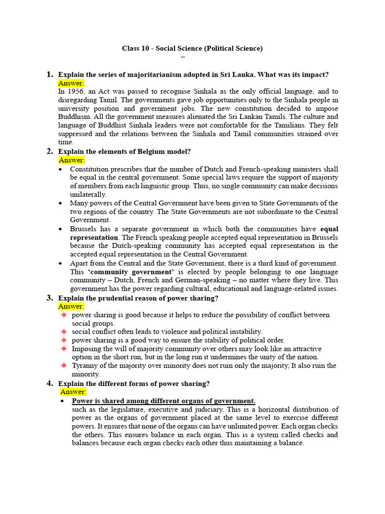 Social Science Notes Economics and Political Science | PDF