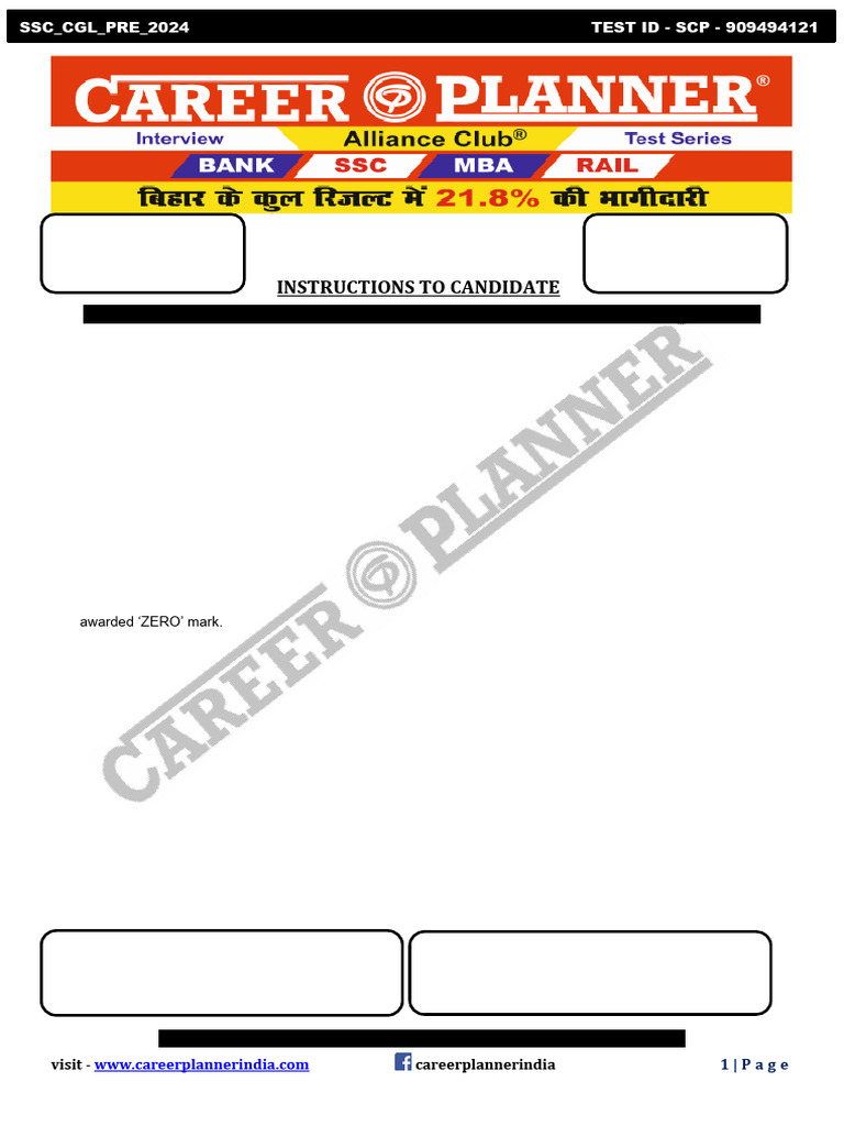 SSC CGL Pre 01 (Eng Ques) 6th Sep | PDF