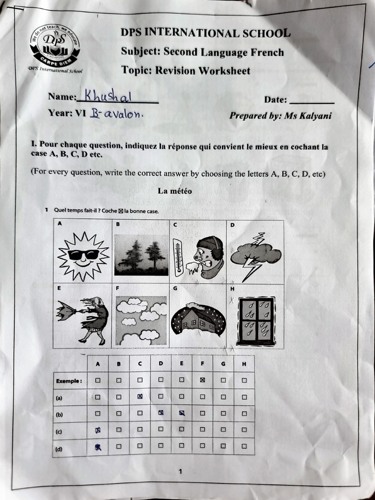 French Revision Sheet | PDF
