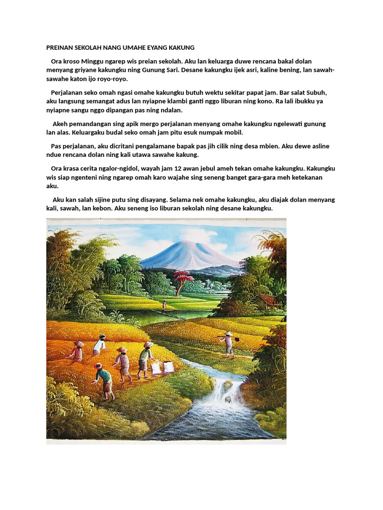 Preinan Sekolah Nang Umahe Eyang Kakung | PDF