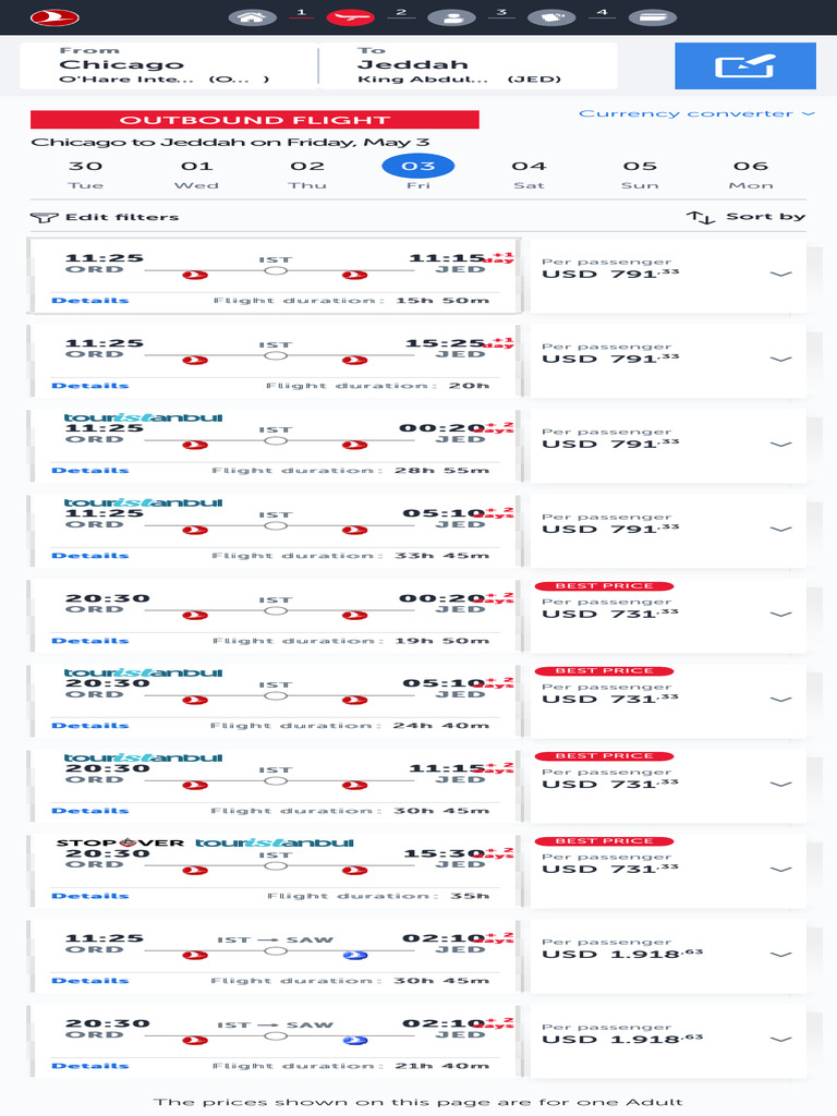 Profile Booking Turkish Airlines ® | PDF