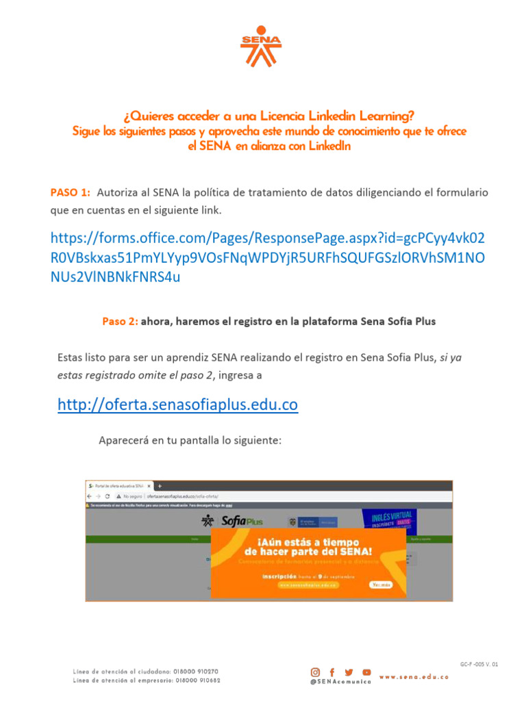 Paso A Paso Registro Sena - Linkedin - 2021-Empresarios | PDF