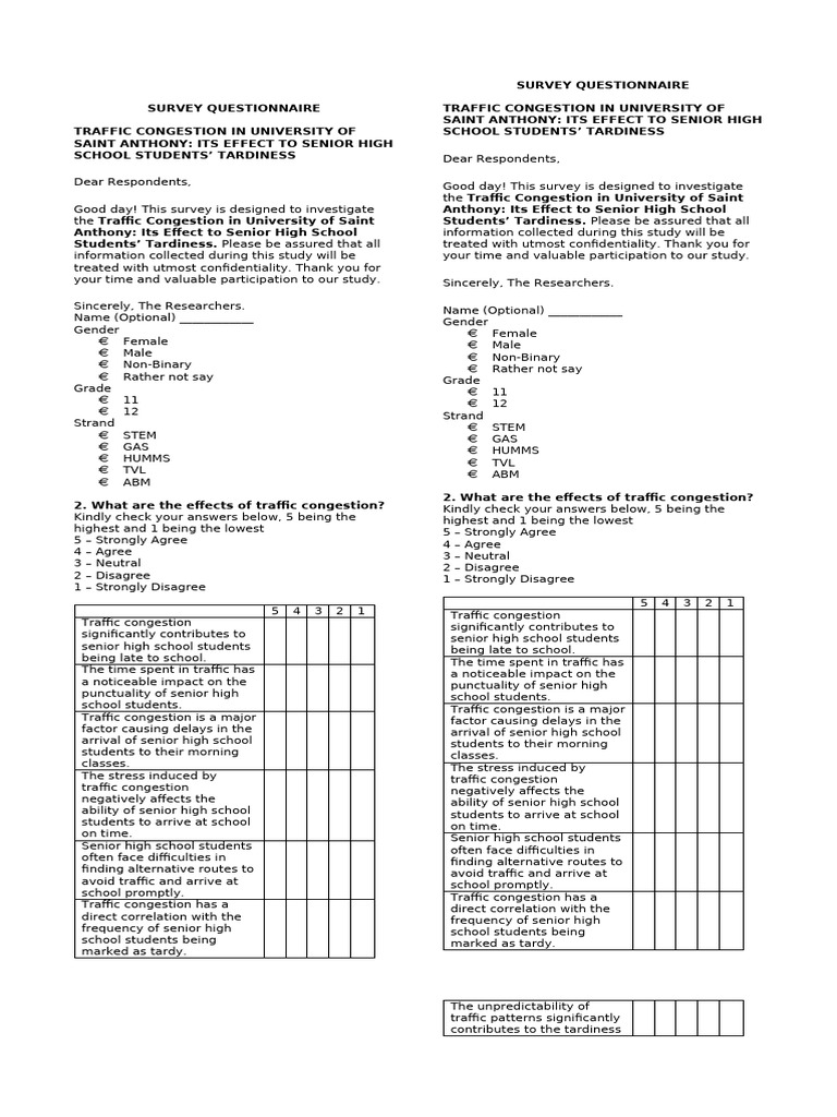 Print Survey | PDF