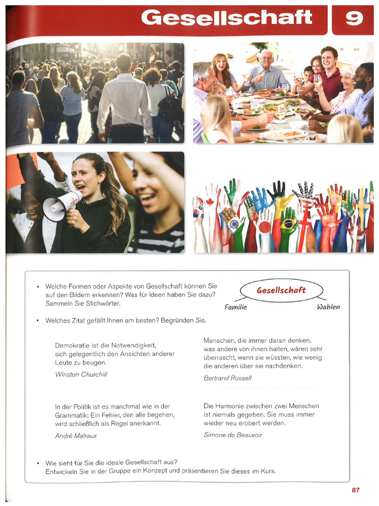 Lektion 9 - Gesellschaft | PDF