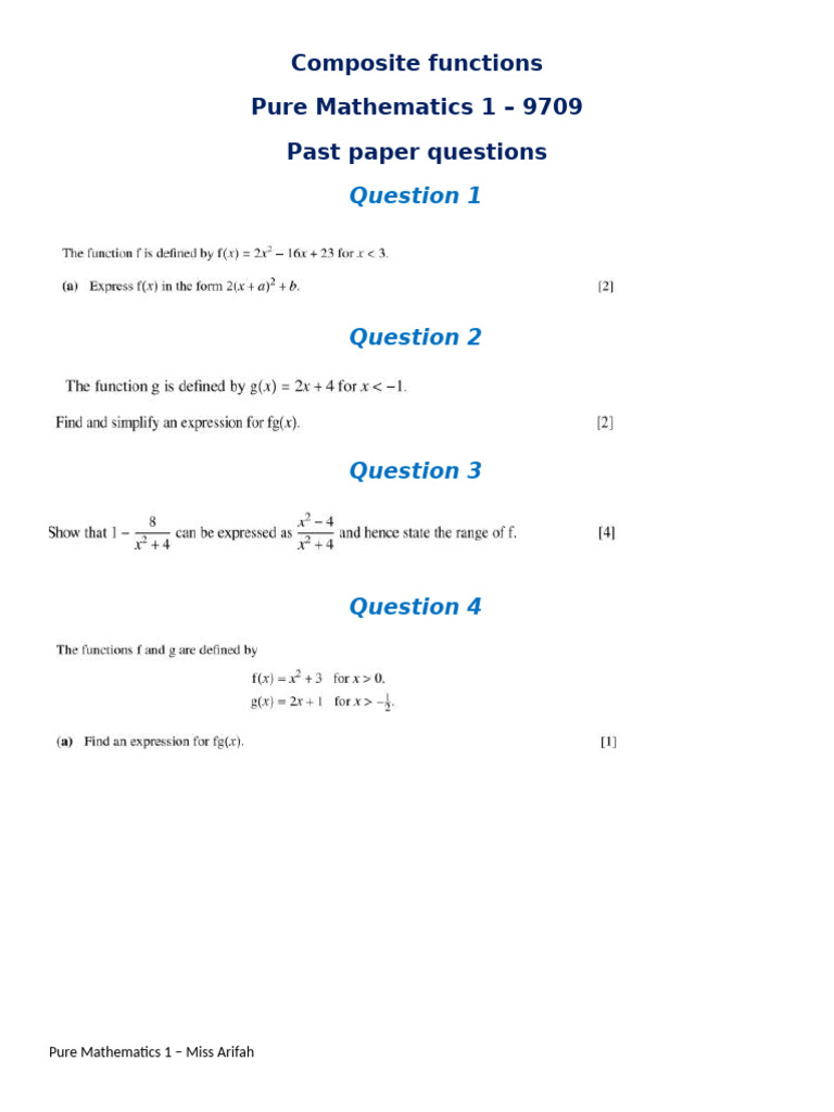 Composite Functions | PDF
