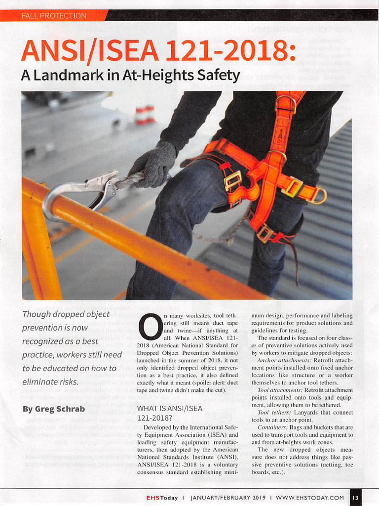 Dropped Object Article On ANSI Standard | PDF