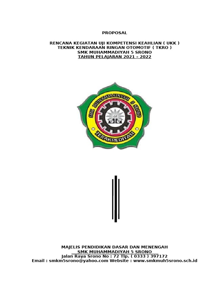 Proposal - Ukk - TKR 2021-2022 | PDF | Career & Growth | Business