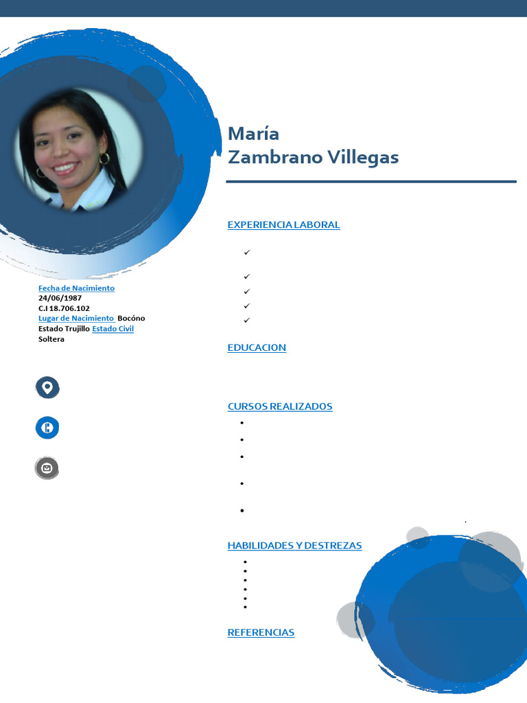 María Curriculum Nuevo | PDF