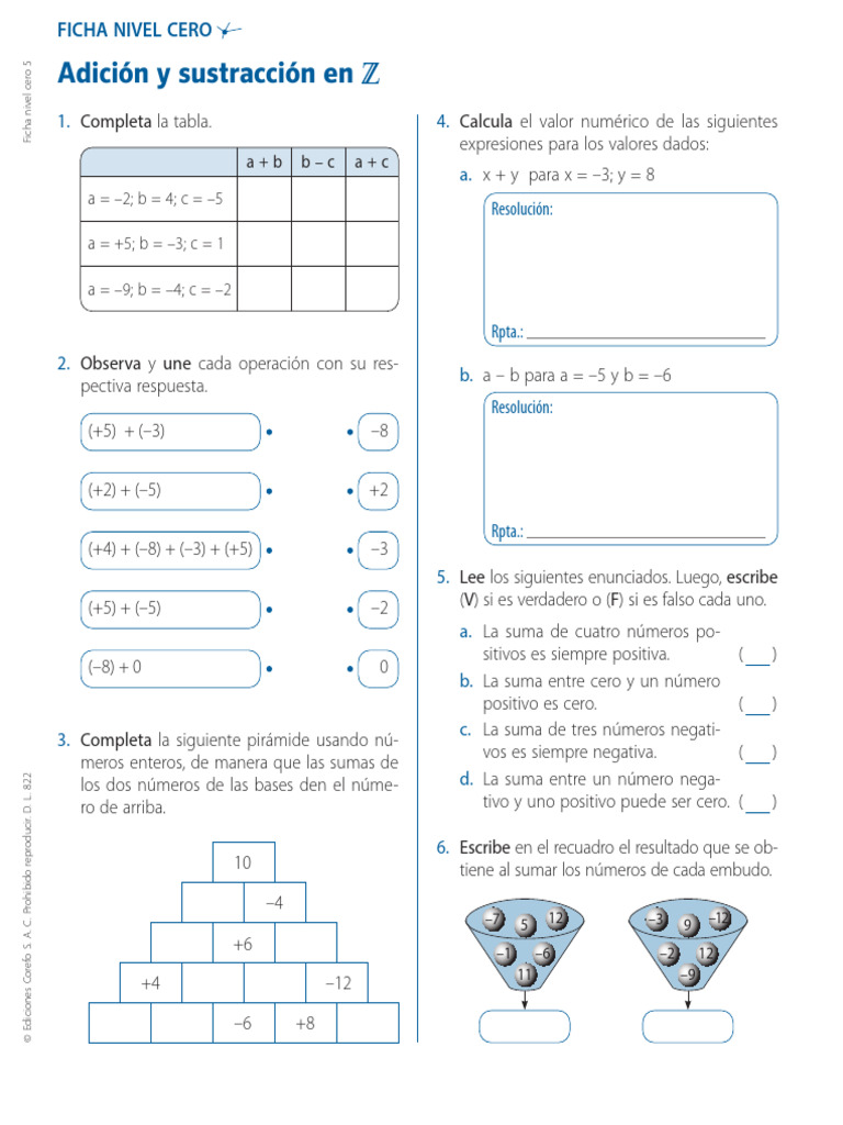F0 Adición Y Sustracción En Z Pdf