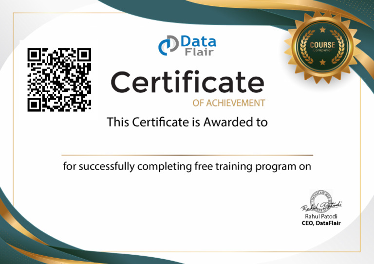 Web Development Certificate From Data Flair | PDF