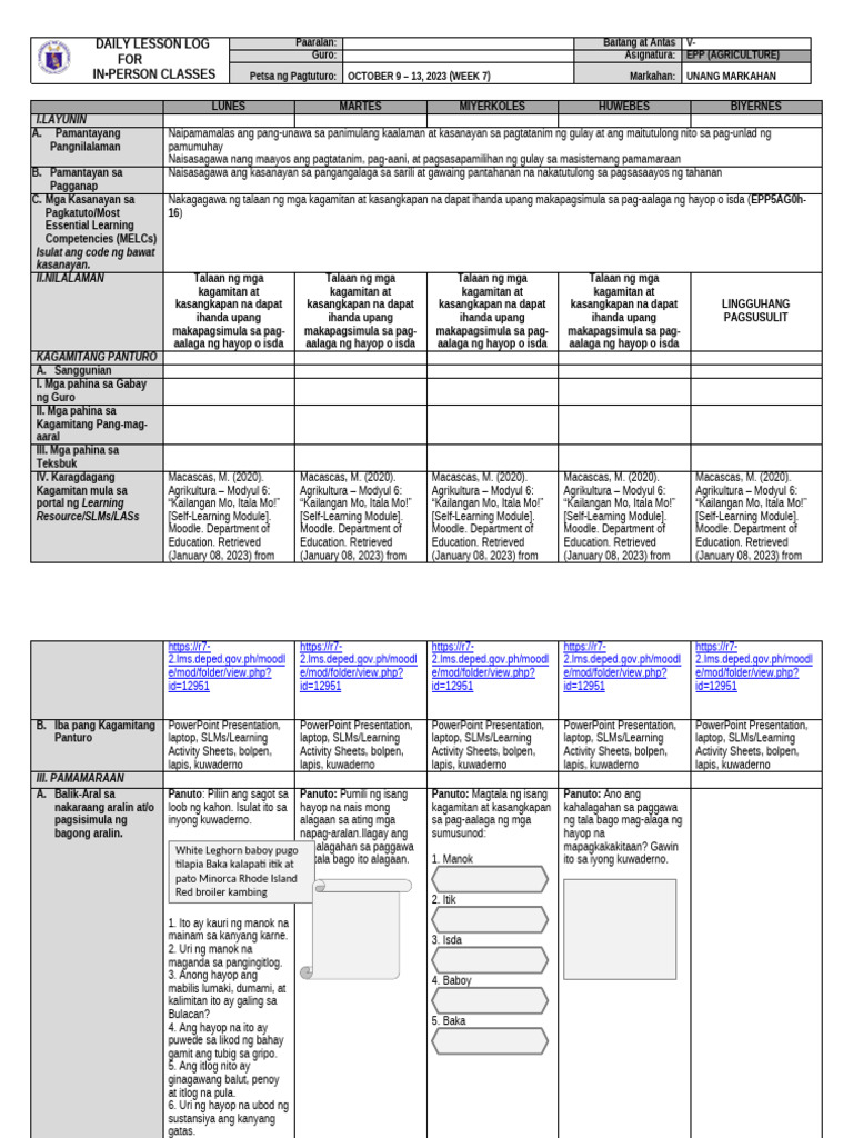 W7 EPP Agriculture | PDF