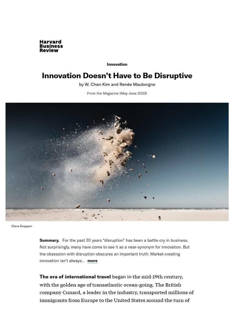 Innovation Doesn't Have To Be Disruptive | PDF | Photovoltaics | Sustainable Energy