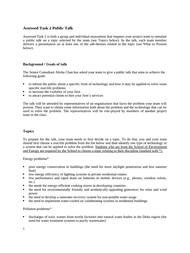 Task 2 Public Talk | PDF