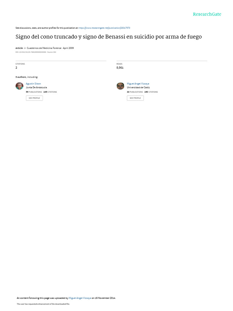 Signos de Benassi y Cono Truncado en HPAF en Craneo | PDF