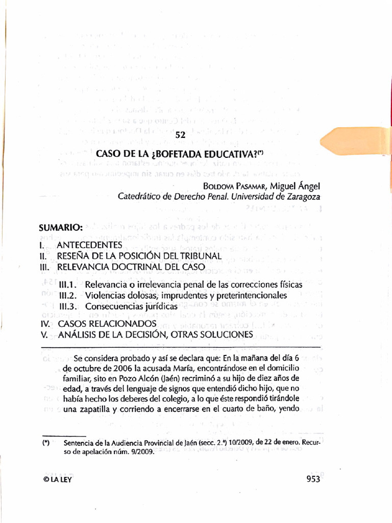 Caso 52 de La Bofetada Educativa | PDF