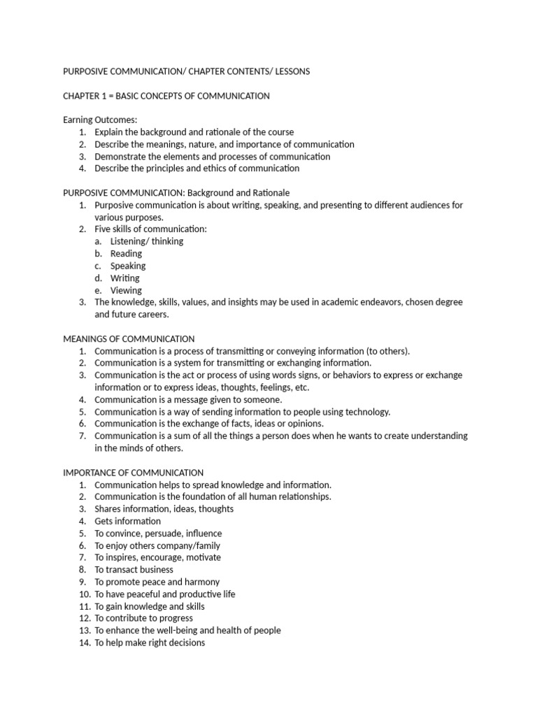 PCOM 4 Chapter 1 | PDF