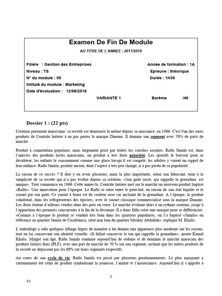 EFM Marketing 2017 - 2018 V2 | PDF