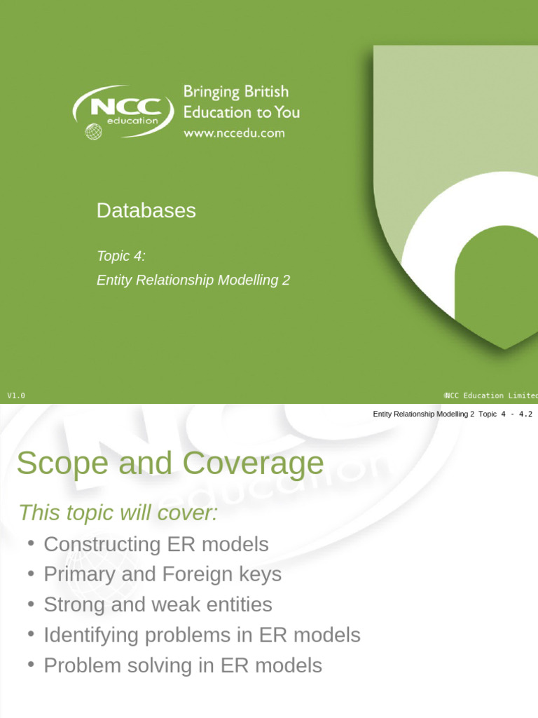 DB Topic 4 - Entity Relationhip Modelling 2 | PDF | Databases | Information Retrieval