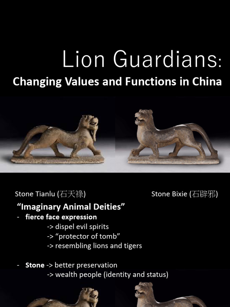 Lion Guardians - Changing Values and Functions in China | PDF