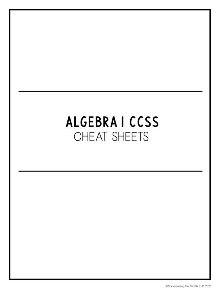 M1 EOC Cheat Sheets | PDF