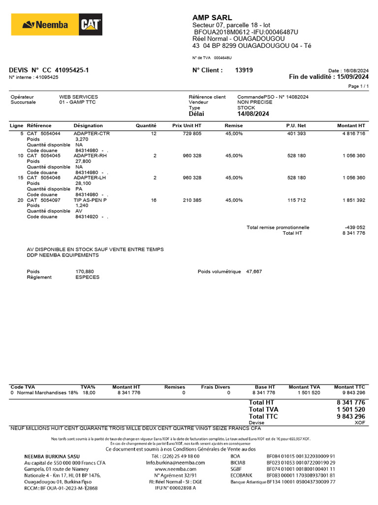 Devis 41095425 Amp | PDF
