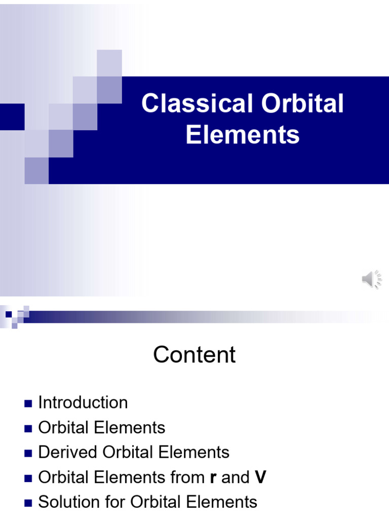 Lecture 5 Classical Orbital Elements | PDF