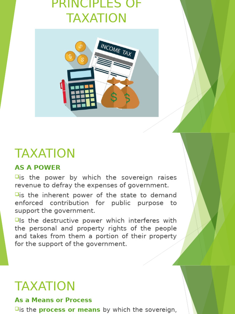 Module 01 Principles of Taxation | PDF