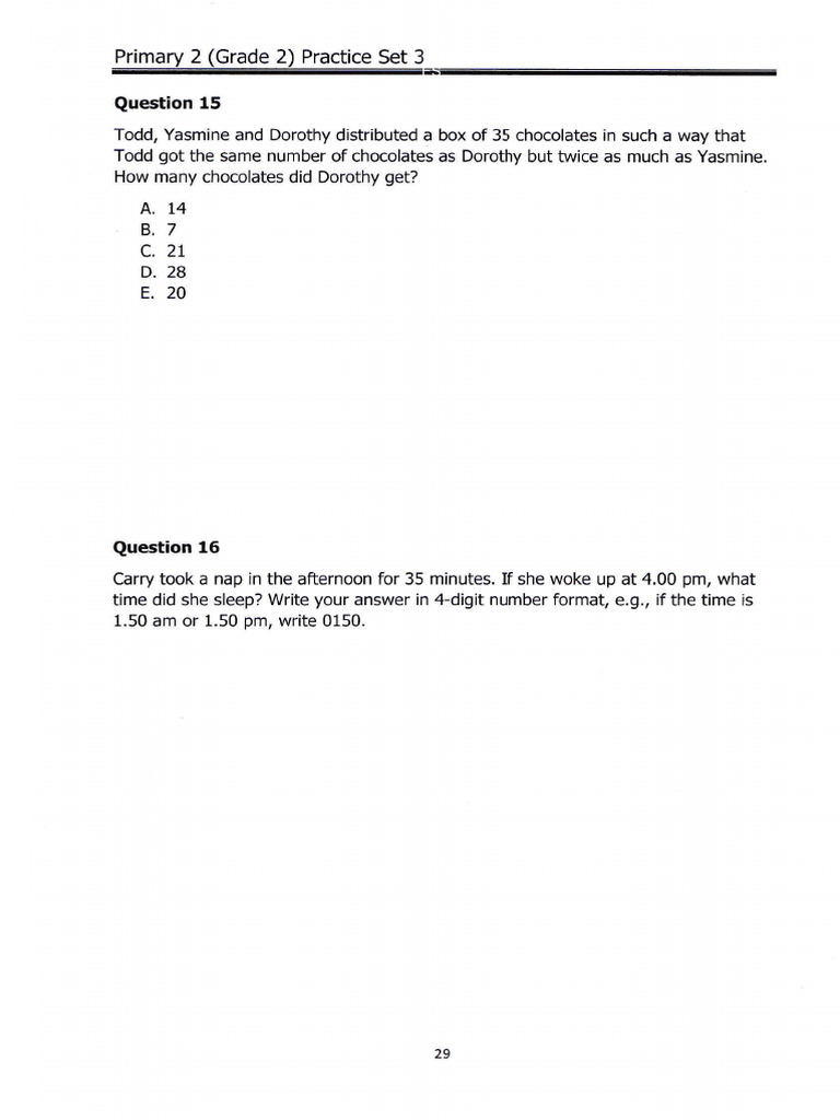 AMO Practice Booklet | PDF