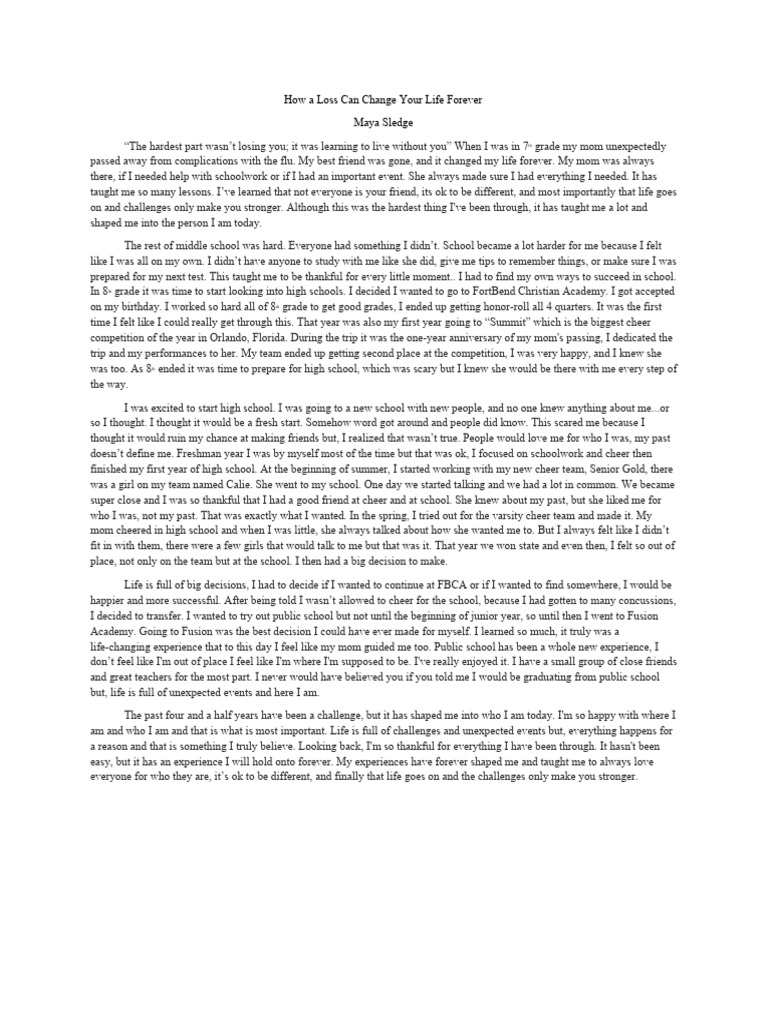 College Essay For Texas Tech | PDF