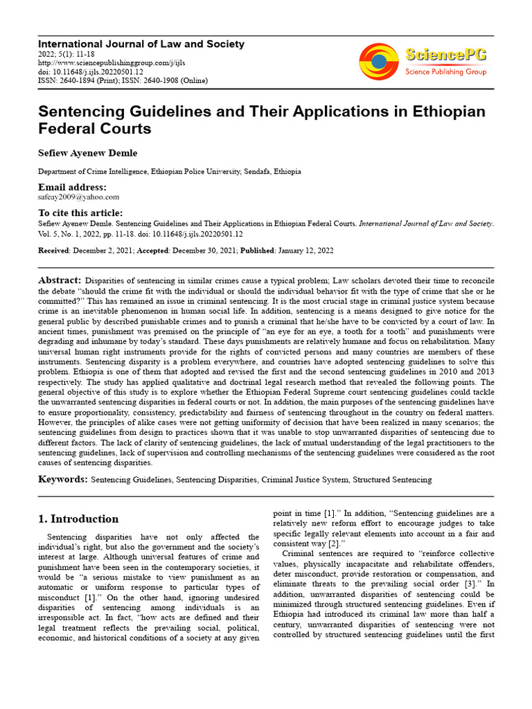 Application of Sentencing Guidline at Federal Court. | PDF | Sentence ...