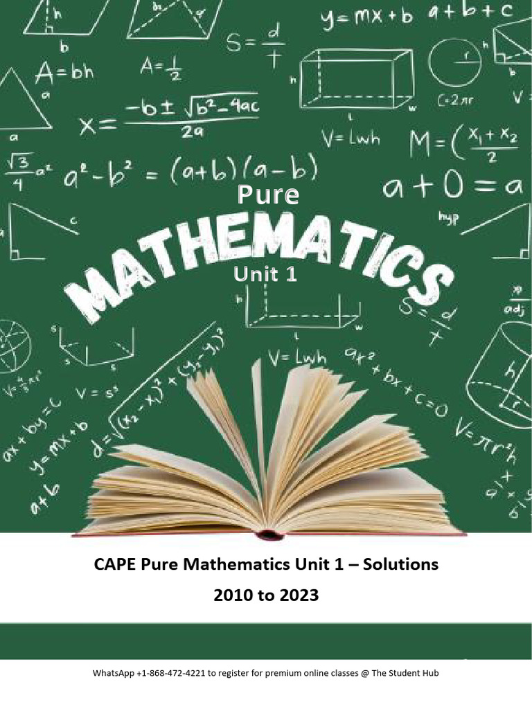 The Student Hub - CAPE Pure Maths U1 - Paper 2 - Solutions (2010-2023 ...