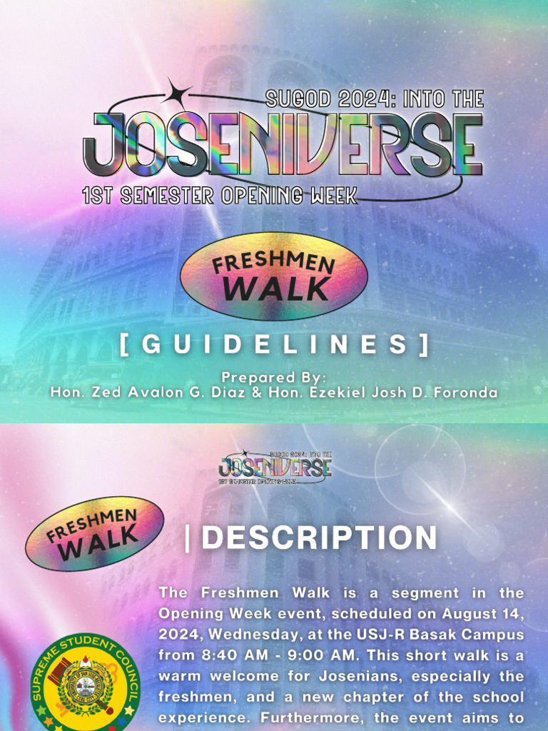 Final Freshmen Walk Guidelines | PDF | Foreign Language Studies