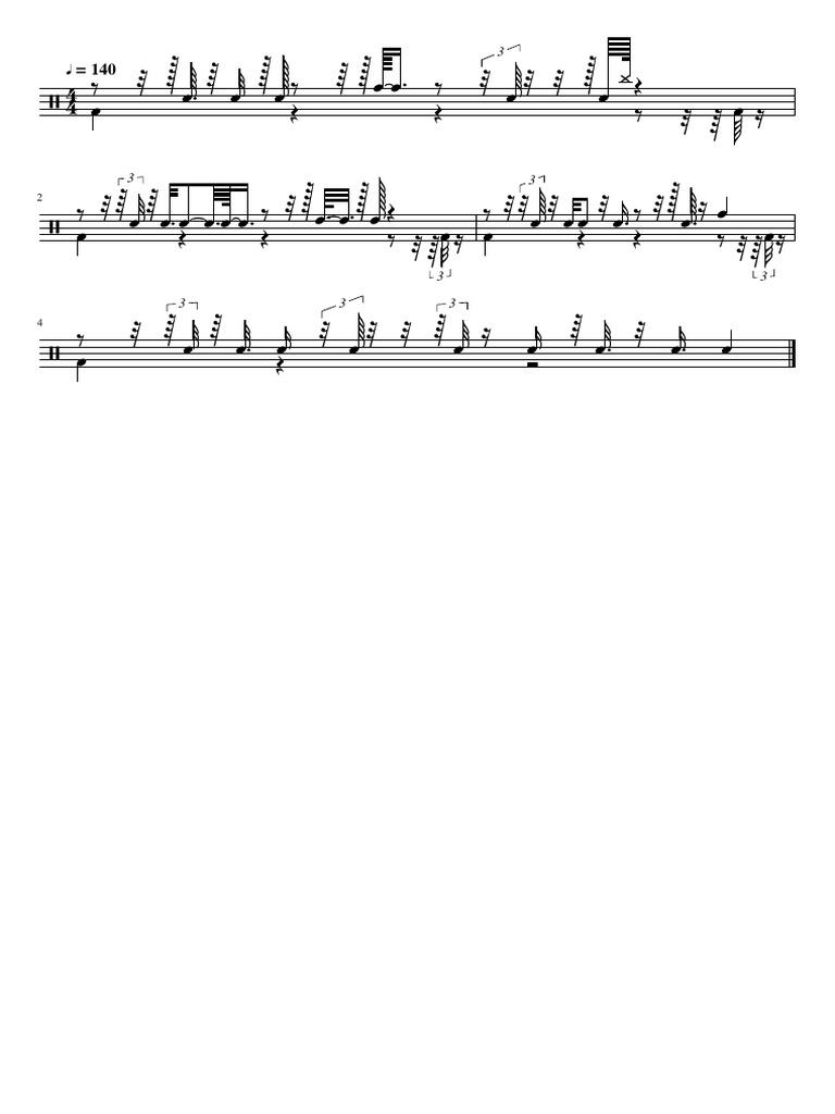 Swing Drum Solo 02 (4 Bars) | PDF