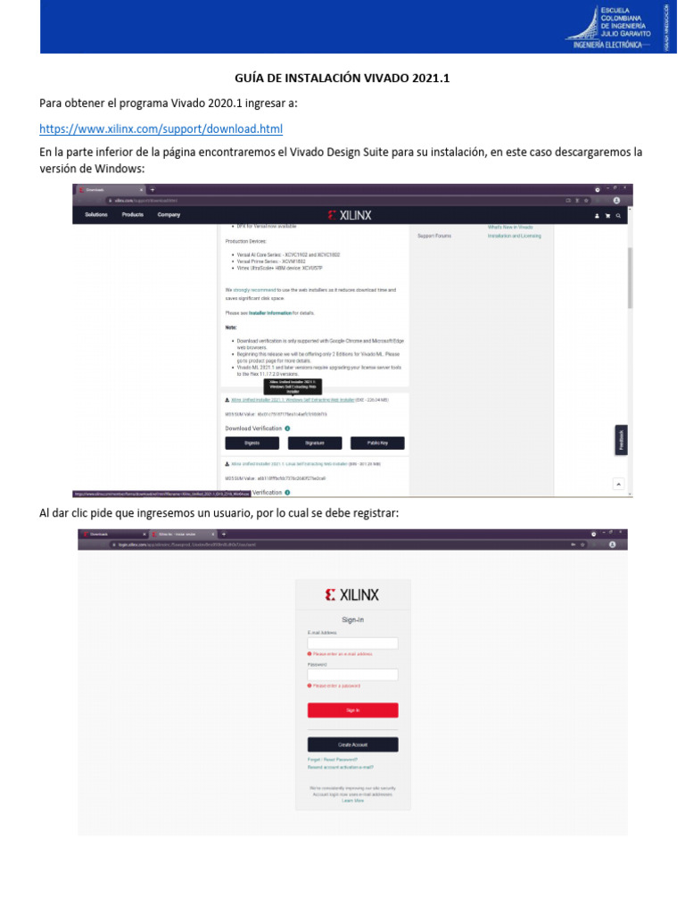 Guia para Instalación Vivado 2021 | PDF