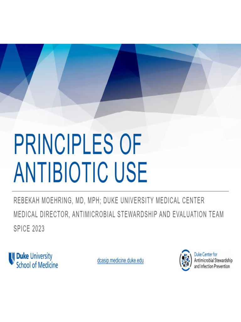 Principles of antibiotics | PDF